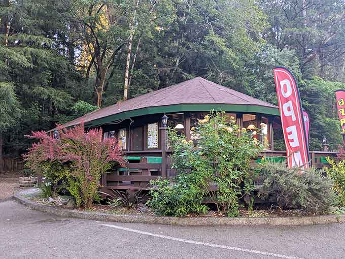 The kind of roadside spot that makes you slam on the brakes&mdash;good burgers, giant trees, and memories waiting to happen.