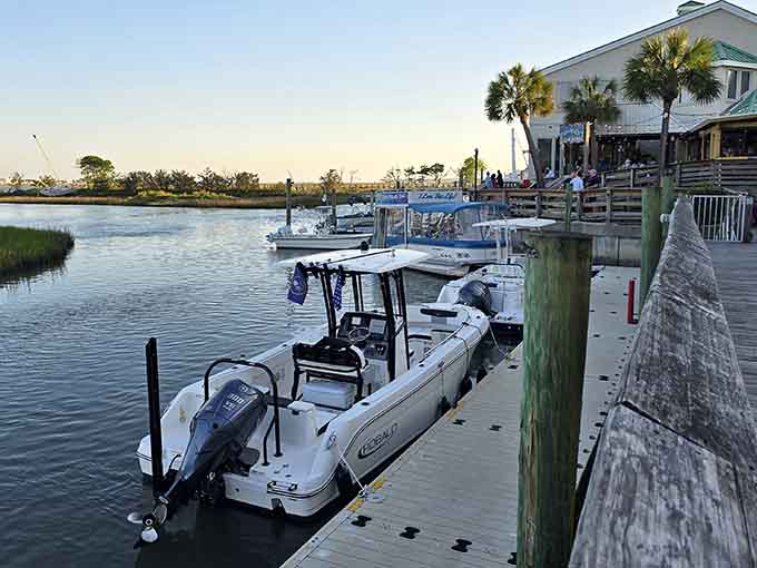 Those boats know something you don't yet: the best meals happen when you can dock right at the door.