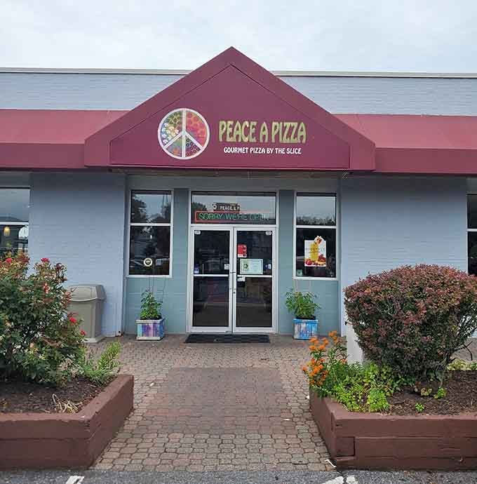 That peace sign logo isn't just clever branding, it's a promise of what awaits inside this Catonsville treasure.