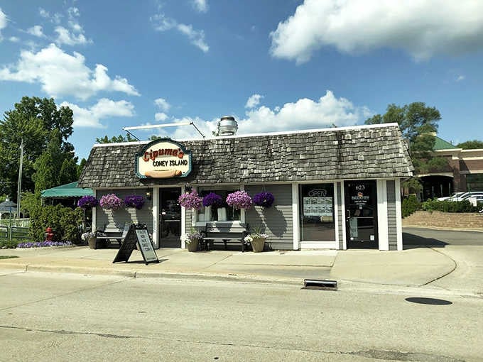 That classic storefront charm proves the best hot dogs don't need fancy addresses to be extraordinary.