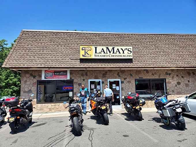 When motorcycles line up outside a burger joint like it's a Harley convention, you know something special's happening inside.