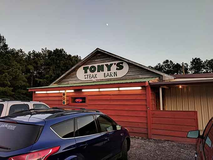That red barn exterior might look humble, but inside awaits some of Alabama's most satisfying steaks.