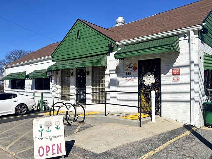 That distinctive green exterior isn't just a building&mdash;it's a beacon calling breakfast lovers to their happy place.