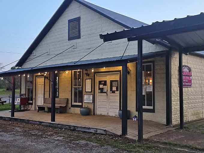 That weathered charm isn't manufactured by some designer, it's the real Texas deal waiting to welcome you in.