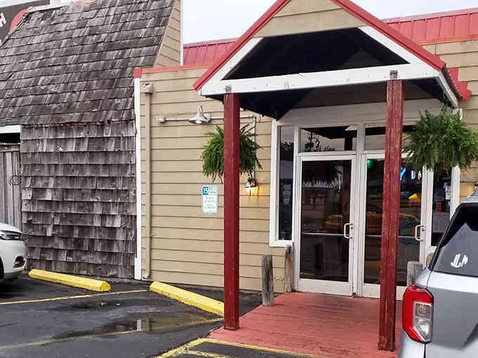 This unassuming entrance hides Kentucky's best-kept seafood secret, where coastal dreams meet Bluegrass reality beautifully.