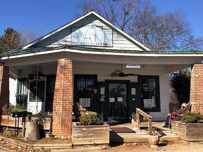 This unassuming building holds the secret to Georgia's most famous fried green tomatoes and Southern charm.