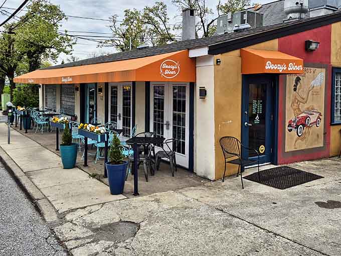 That orange awning isn't just cheerful, it's a beacon calling you to breakfast glory in Catonsville.