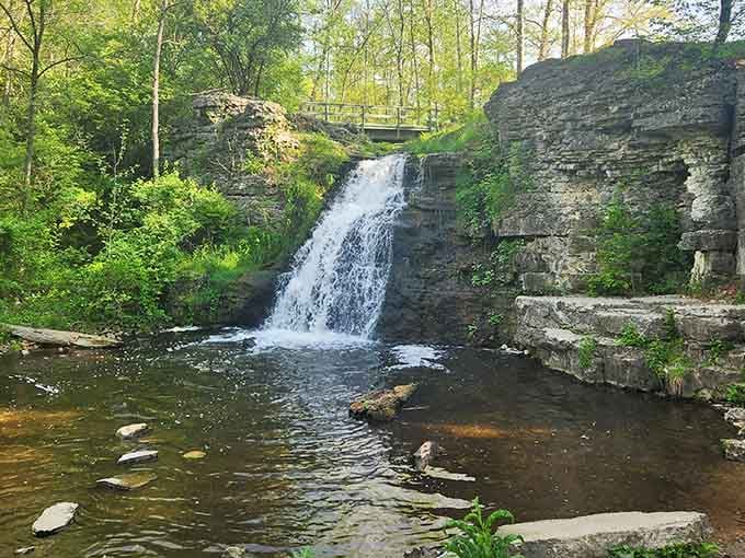 Water tumbling over ancient rock formations creates the kind of peaceful soundtrack your soul has been craving lately.