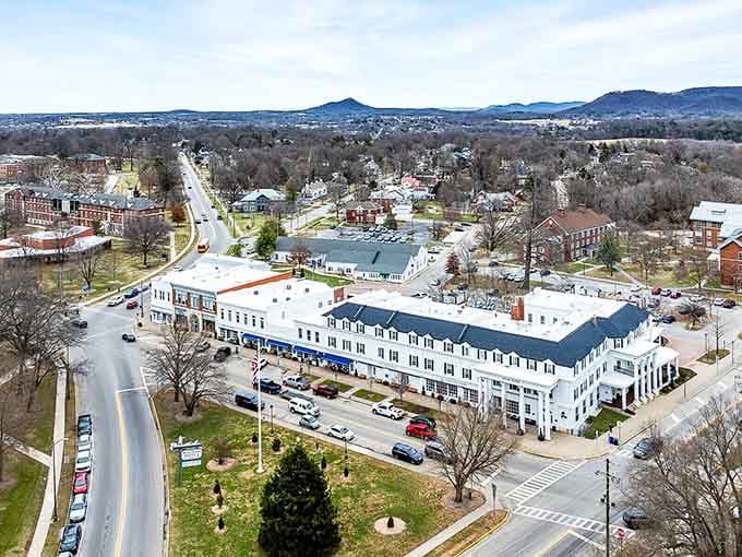 Those rolling hills in the distance are calling your name, promising adventures just beyond the charming streets below.
