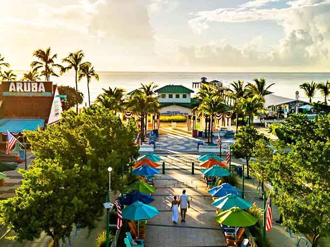 This cheerful beach pavilion proves that sometimes the best destinations are the ones that never forgot how to smile.