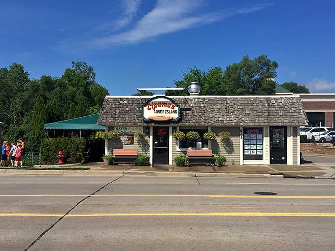 That classic storefront charm proves the best hot dogs don't need fancy addresses to be extraordinary.