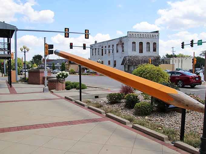 Standing beneath this colossal pencil makes you feel wonderfully small in the best possible way imaginable.