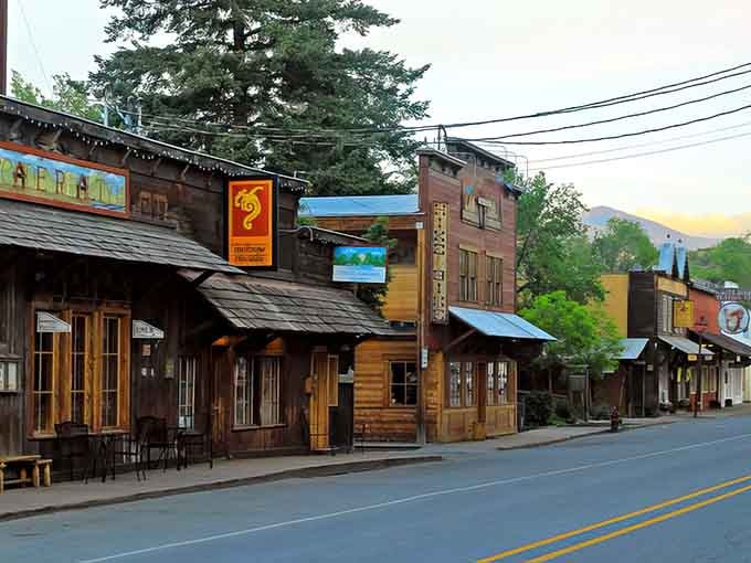 When an entire town commits to the Old West aesthetic, you get wooden boardwalks and mountain views that'll make you question reality.