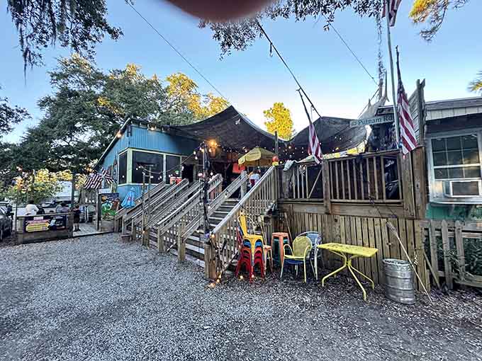 That blue exterior is your first clue that normal rules don't apply here at Huc-a-Poos.