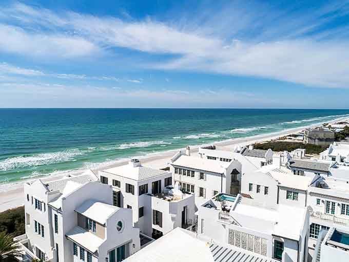 Those white buildings against turquoise water aren't a screensaver, they're your actual weekend destination just hours away.