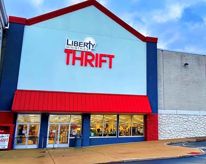 That red-trimmed facade isn't just for show; it's your beacon to bargain paradise in Bucks County.