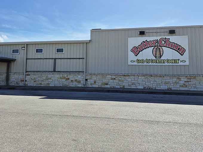 That sign isn't lying: this is where good country cooking lives, and your stomach already knows it.