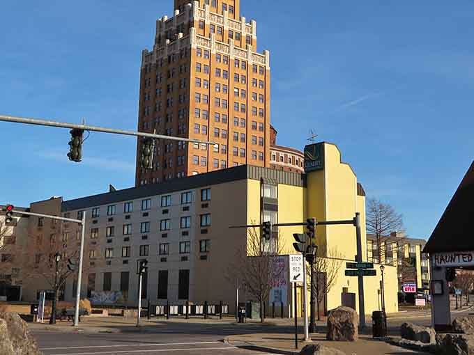 Downtown Niagara Falls where historic architecture meets affordable living, proving you don't need Manhattan prices for character.