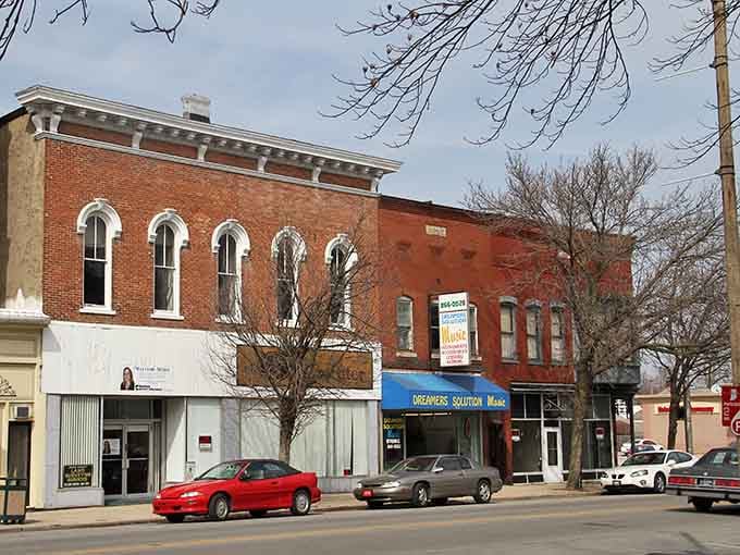 Classic brick storefronts line the streets where your retirement dollars stretch further than your morning walk.