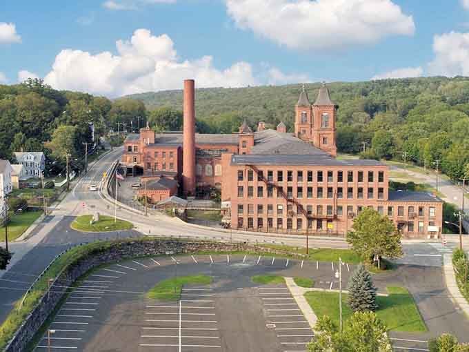 Thompson's historic mill buildings stand proud, reminding you that New England knew how to build things beautifully and built to last.