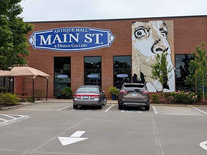 That striking mural outside isn't just decoration, it's a beacon calling treasure hunters from miles around Mooresville.