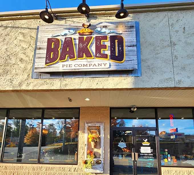 That sign isn't just announcing a bakery, it's broadcasting a promise of buttery, flaky happiness ahead.