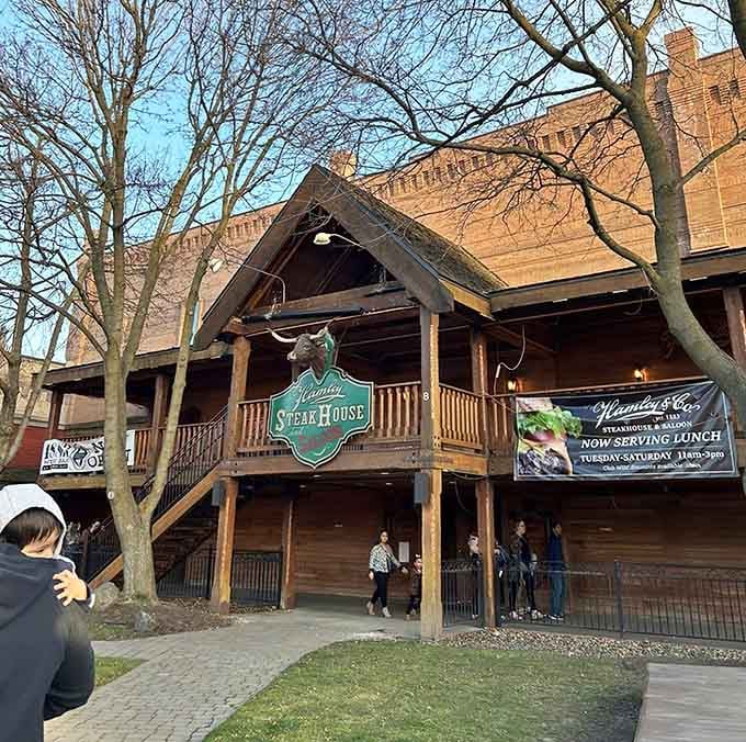 That rustic wooden facade isn't trying to be Western&mdash;it simply is, right down to the welcoming porch.
