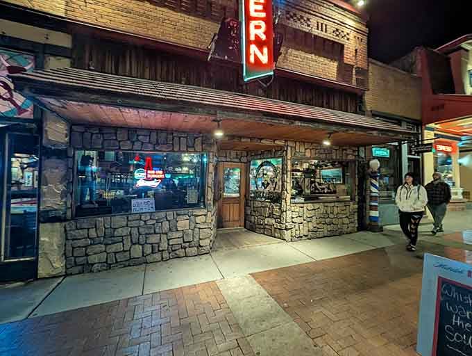 Stone facade and weathered wood welcome you like an old friend who knows how to throw a party.