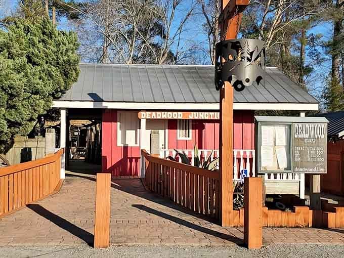 The Deadwood Junction train station stands ready to transport you back to frontier times, minus the actual bandits.