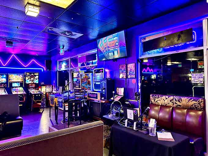 From the outside, it looks unassuming, but inside awaits a neon-drenched portal to 1985's greatest hits.