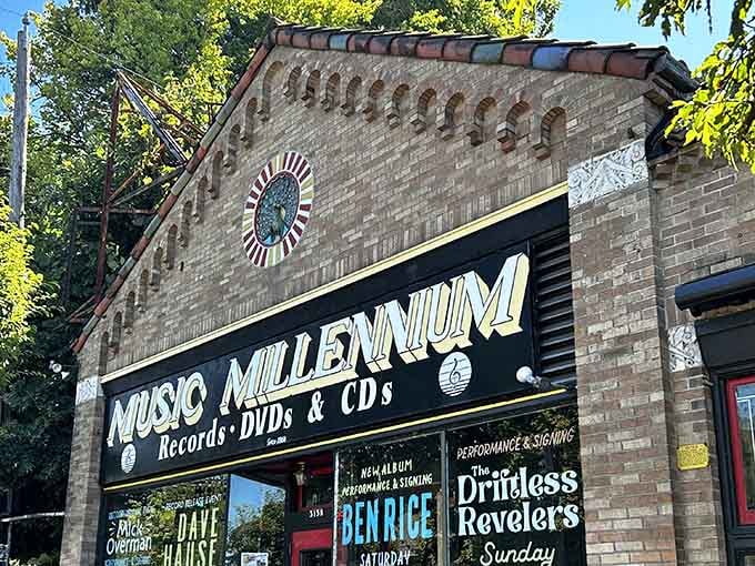 That classic brick facade isn't just architecture, it's a beacon calling music lovers home to analog paradise.