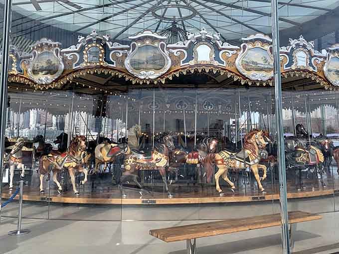 Those glass walls aren't just pretty, they frame million-dollar views while you ride a piece of history.