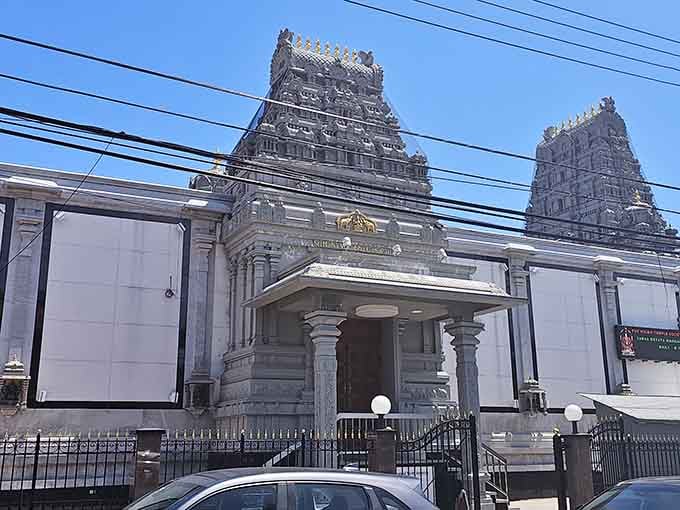 Those twin gopurams rising above Bowne Street aren't a mirage, they're your gateway to incredible South Indian food.