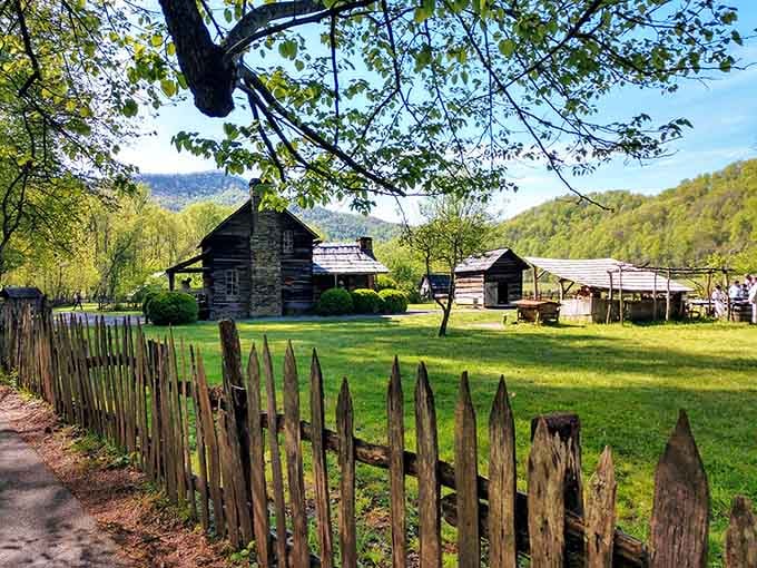 Split-rail fences guide you through history, proving that good boundaries make good neighbors and great photo opportunities.