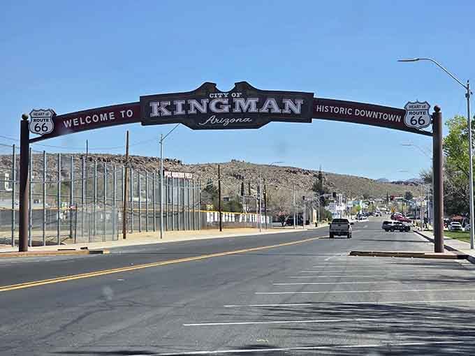 That welcome arch isn't just signage, it's a promise that you've arrived somewhere special and wonderfully stuck in time.