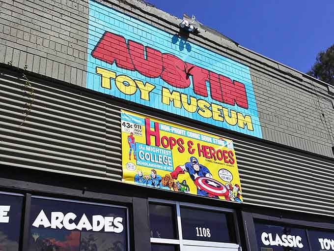 The bright signage practically shouts "come play," promising vintage arcades and classic toys inside this Austin treasure.