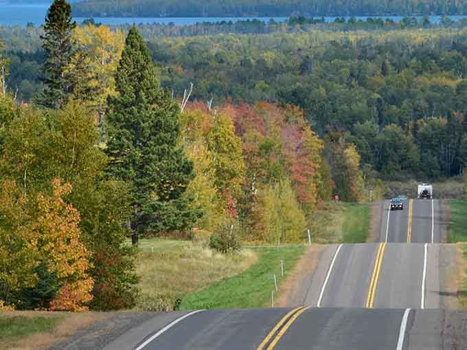 Rolling hills meet endless horizons where the byway transforms ordinary driving into pure Wisconsin poetry.