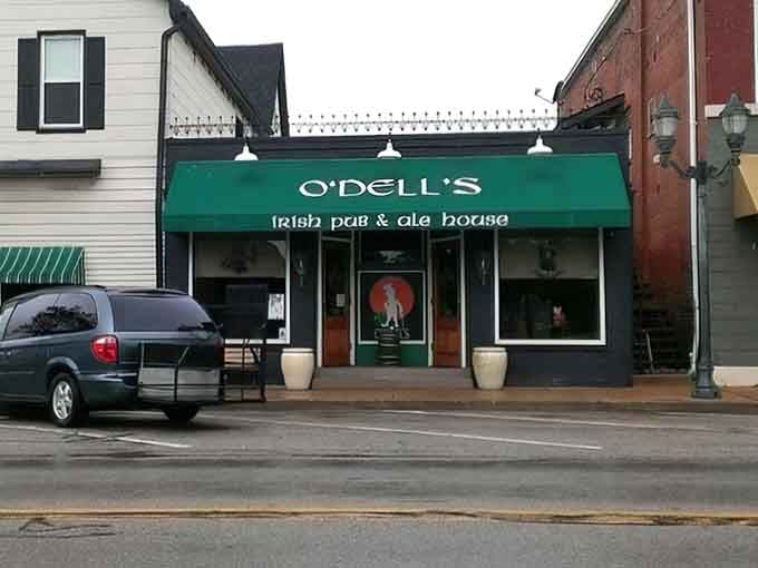 That green awning isn't just decoration, it's a beacon calling you toward some of the best pub food in Missouri.