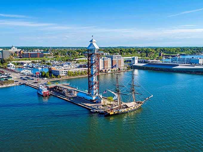 The Erie bayfront where tall ships meet modern waterfront living, proving Pennsylvania does coastal views better than you thought possible.