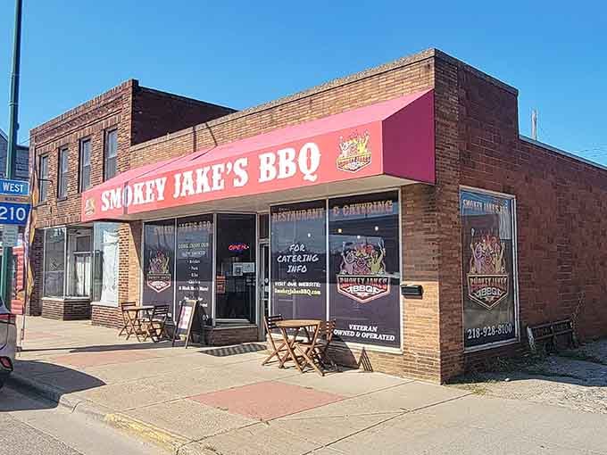 Classic brick meets serious barbecue vibes at this main street destination where good food happens daily.