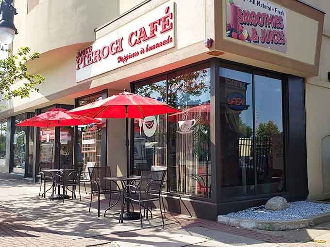 That "Happiness is homemade" sign isn't just marketing speak when pierogis are involved, trust me on this one.