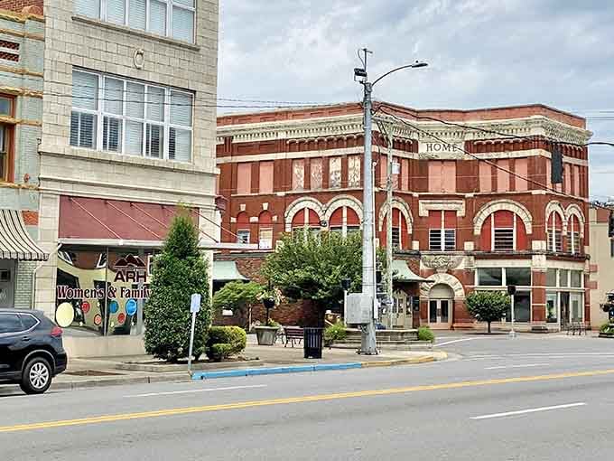 Downtown Middlesboro's historic brick architecture proves that good bones never go out of style, just like your favorite cardigan.