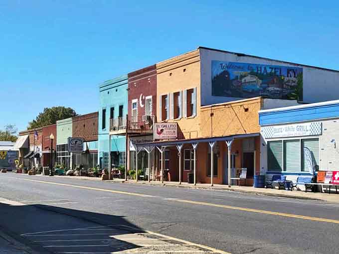 Those colorful storefronts aren't just pretty faces; they're treasure chests waiting to spill their vintage secrets all over you.