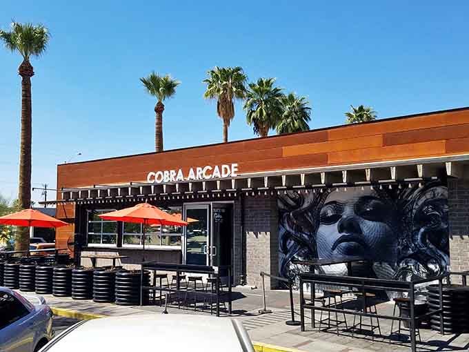 Those palm trees and that striking cobra mural announce you've arrived somewhere special in the Phoenix sunshine.