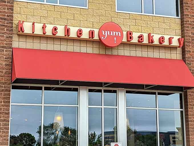 That cheerful red awning is your beacon to soup salvation in suburban Minnesota.
