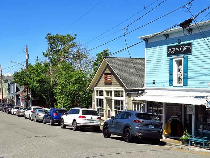 Historic storefronts line the streets like a perfectly preserved time capsule you can actually walk through and enjoy.