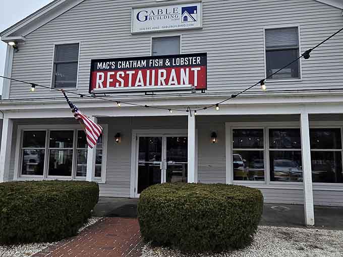 That classic Cape Cod charm hits different when you know fresh lobster awaits inside those doors.