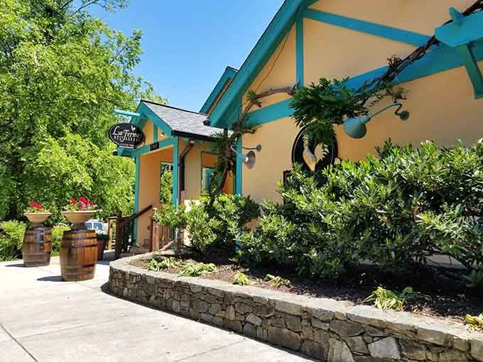 That turquoise and cream exterior isn't just pretty, it's basically France's way of waving hello from Maryland.