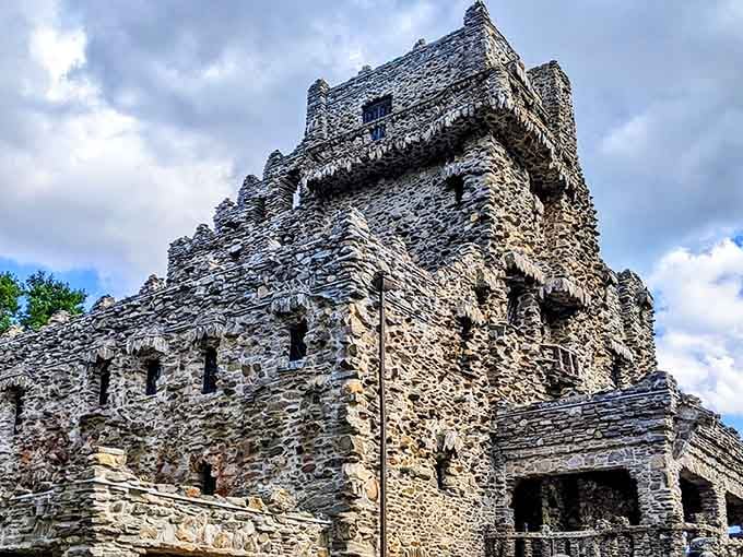 This medieval fortress rising from Connecticut woods proves someone had seriously grand retirement plans and the budget to match.