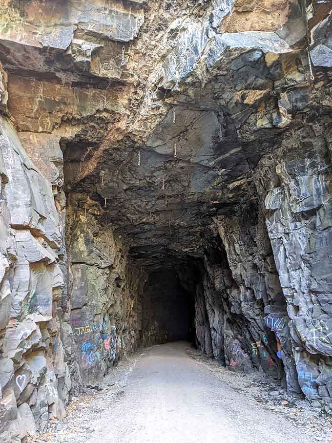 Those layered rock walls look like pages in Earth's oldest history book, just waiting to be read.